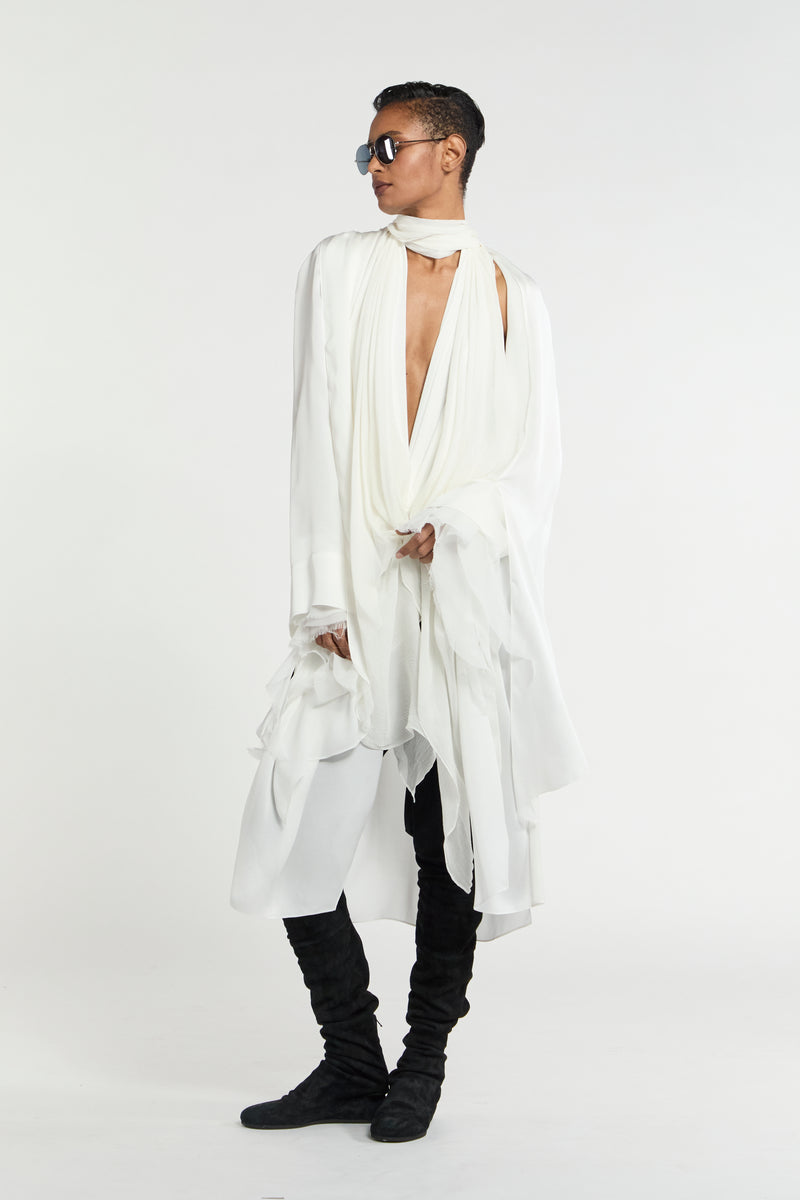 Silk Charmeuse Throw Over Jacket – Urban Zen