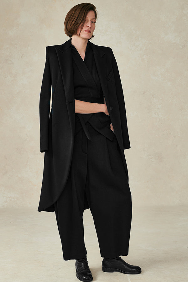 Notch Collar Structured Coat – Urban Zen